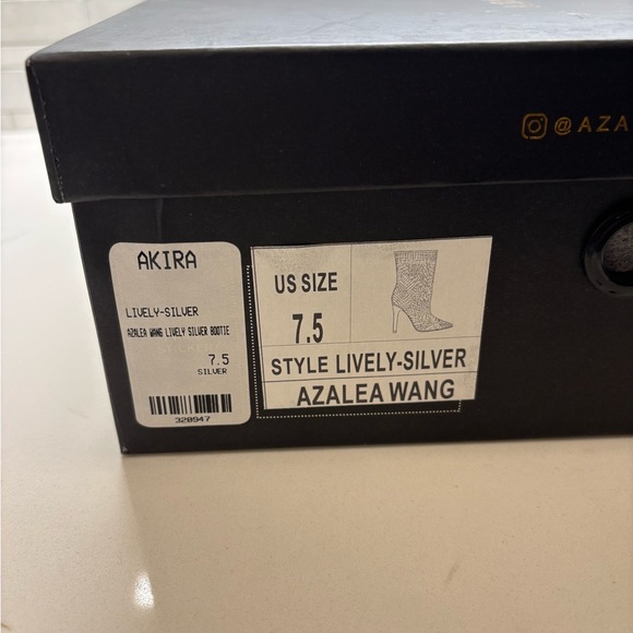 AKIRA | Shoes | Akira Silver Black Rhinestone Gem High Heel Boot Bootie ...